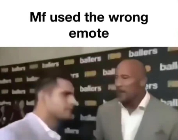 Mf used the wrong emote - The Rock meme - Coub