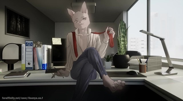 Sitting on an office desk - Coub