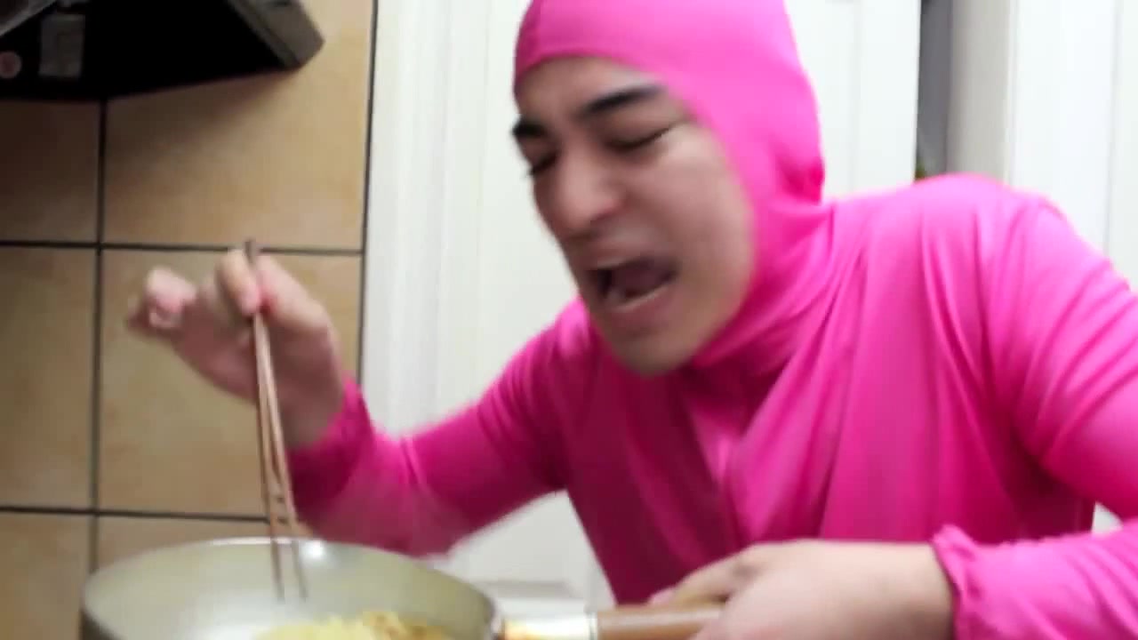 PINK GUY COOKS RAMEN AND RAPS - Coub