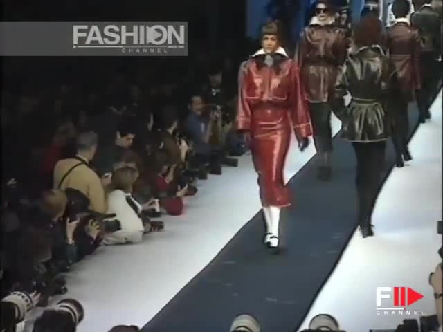 Red Leather Jacket and Skirt - Chanel Karl Lagerfeld Autumn 1992 - Coub