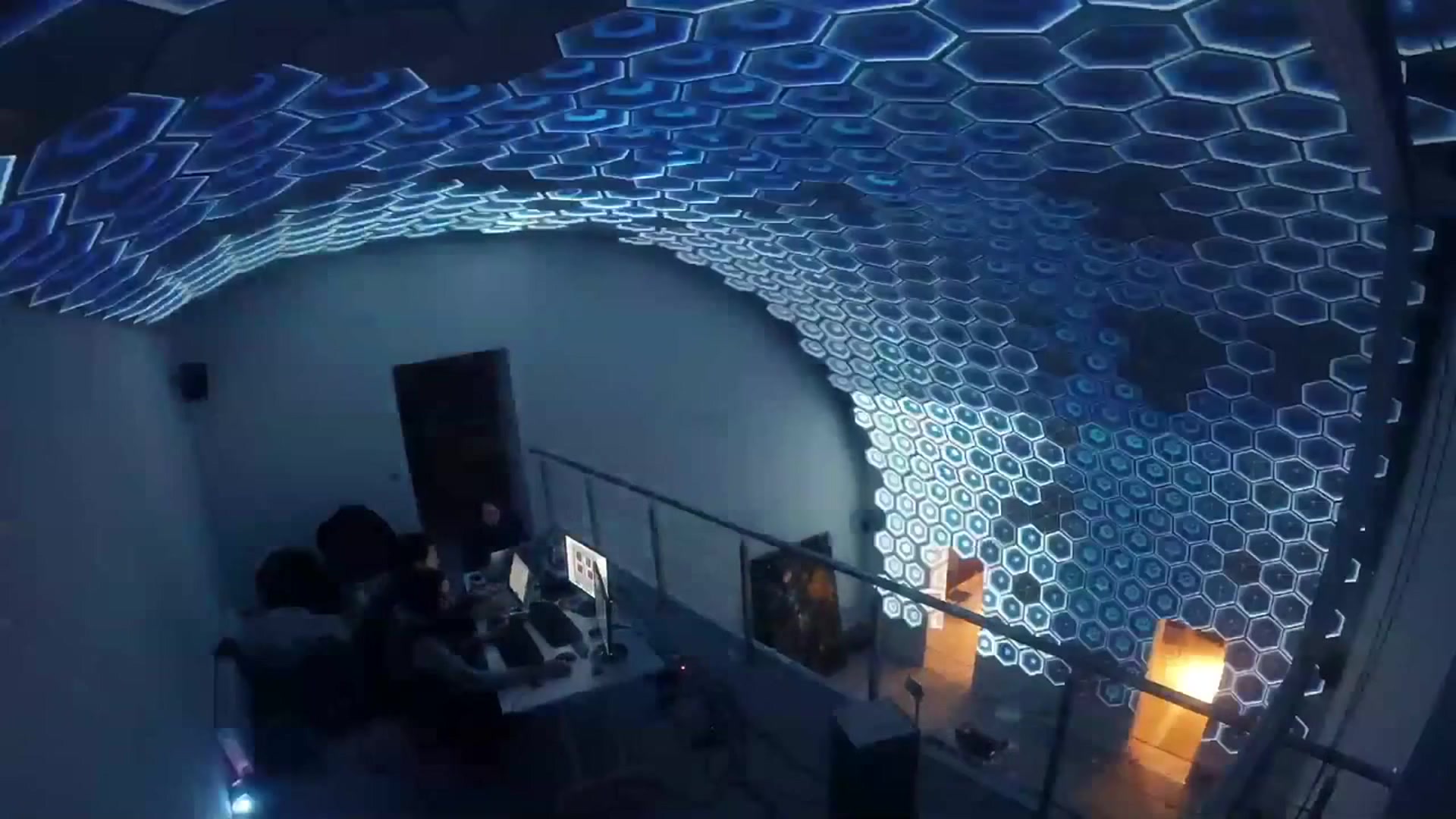 MyWhale - interactive hexagonic creature (Mars Gallery, Moscow) - Coub