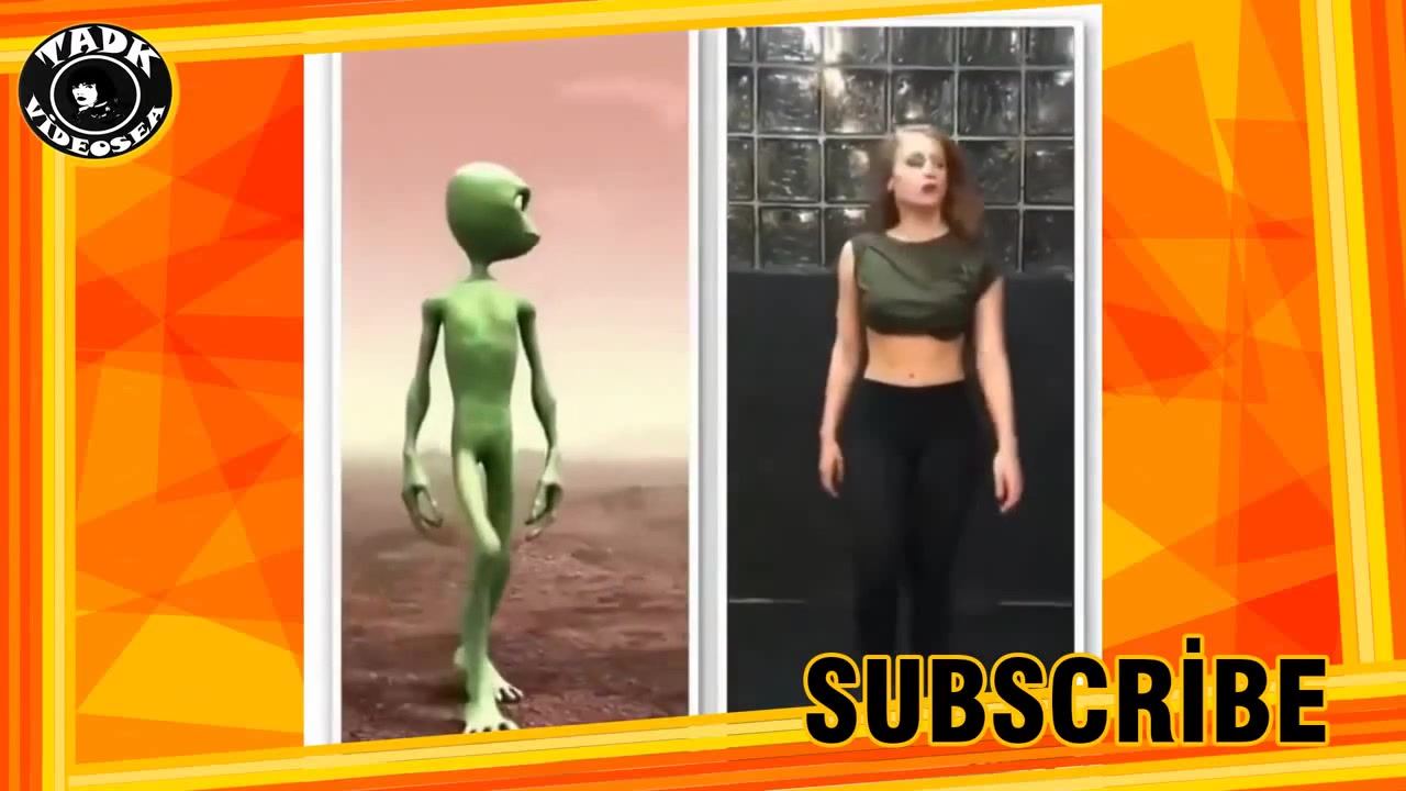 Green Alien Dance Girl - Coub