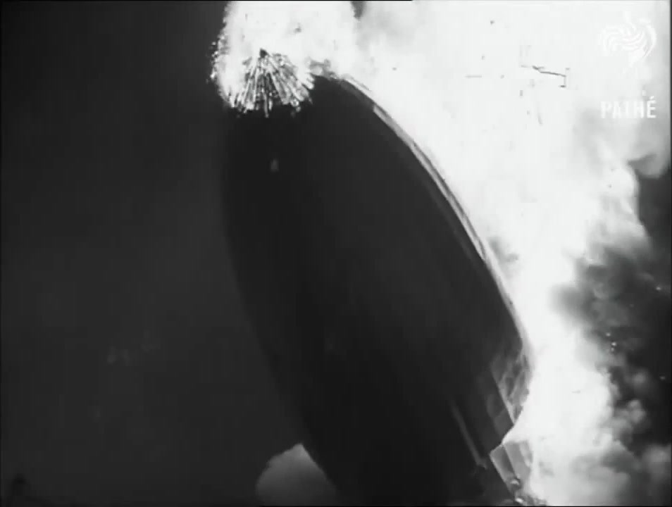 Hindenburg Disaster: Real Zeppelin Explosion Footage (1937) | British ...