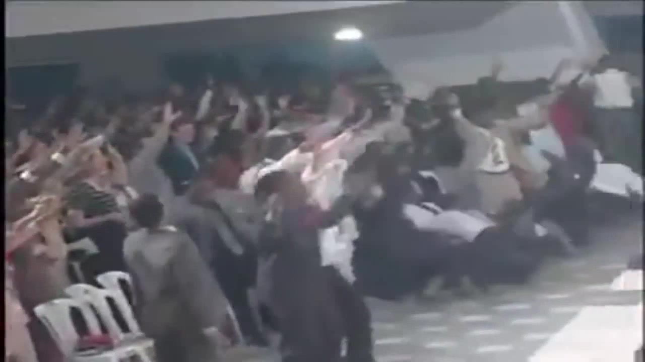 Watch as Pastor Uses Invisible Power to Knock Down Church Members - Coub
