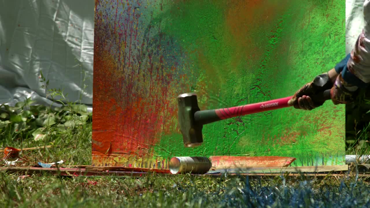 Exploding Spray Paint at 2500fps - The Slow Mo Guys - Coub