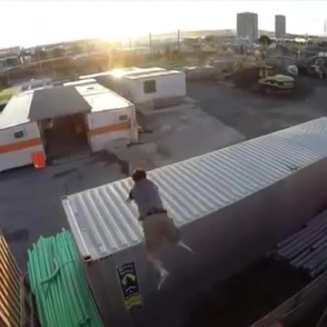Brutal Container Jump FAIL! - Coub