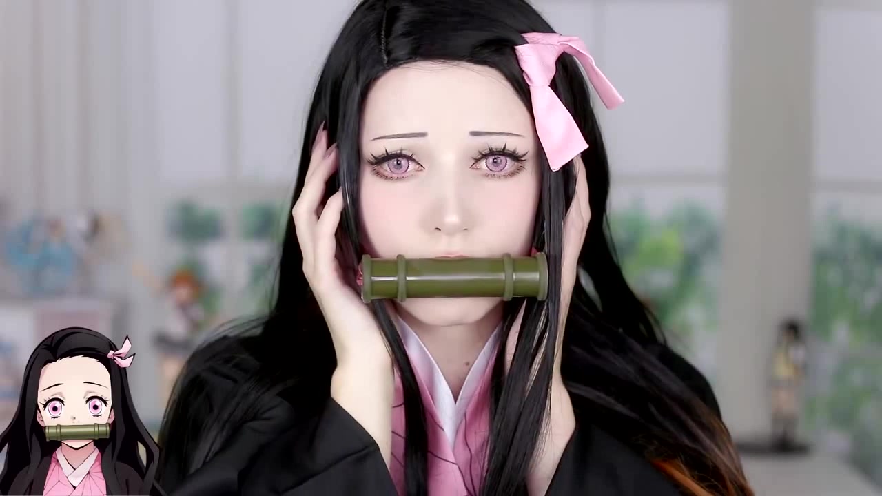 Nezuko Cosplay Makeup Tutorial Demon Slayer - Coub
