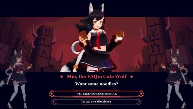 Mio dances with curry meshi (song: Helltaker - Vitality SayMaxWell remix) - Coub