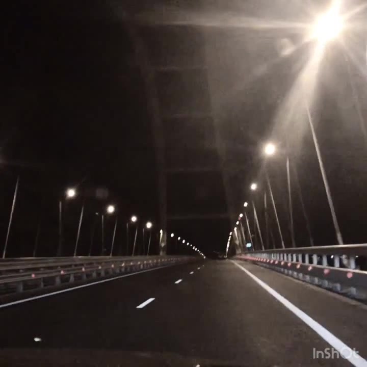 Night road to sea - Coub