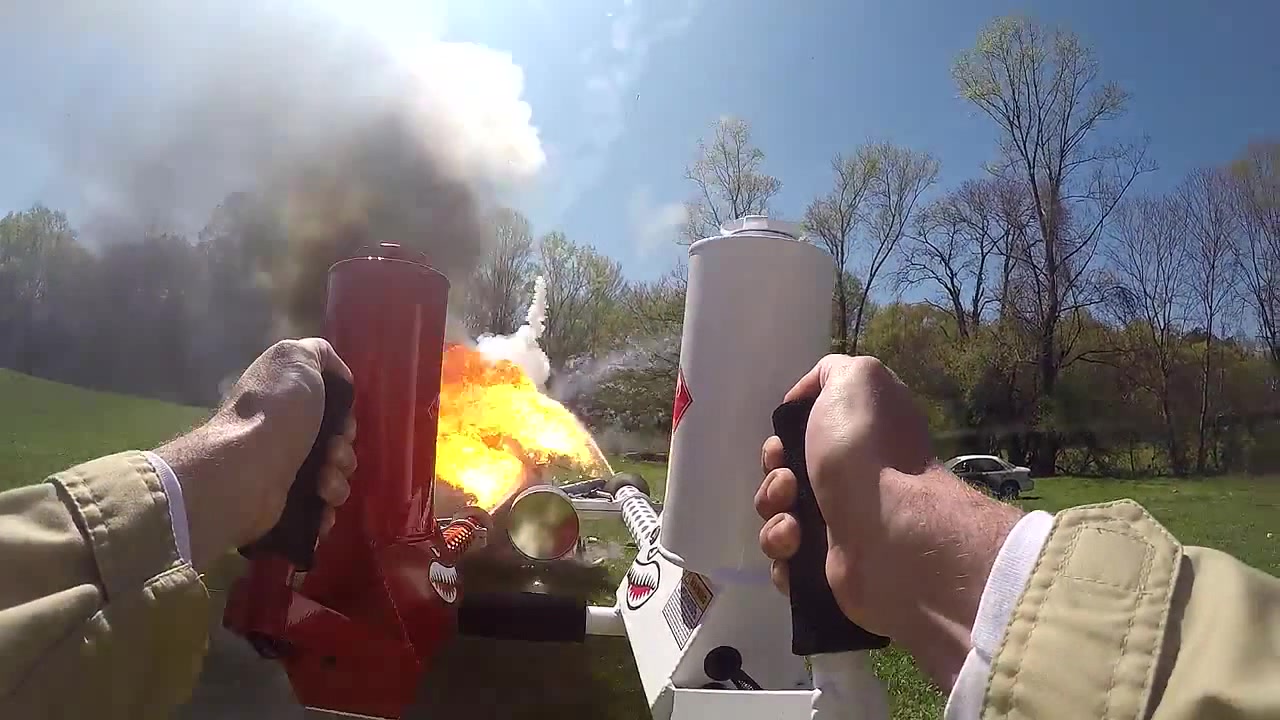 The X15 & XM42 Personal Flamethrowers! - Coub