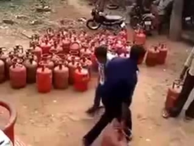Throw a Gas Cylinder Whit hard fail - Coub