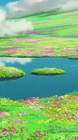 Field from the anime "Howl's Moving Castle" in reality - Coub
