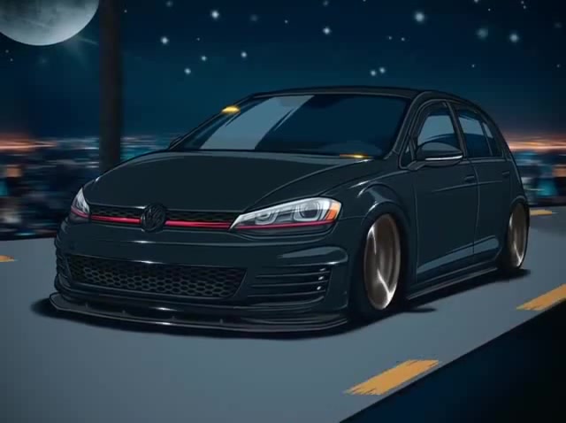 VW Golf 7 GTI Animation - Coub