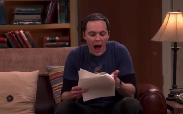Sheldon reading paper - Coub