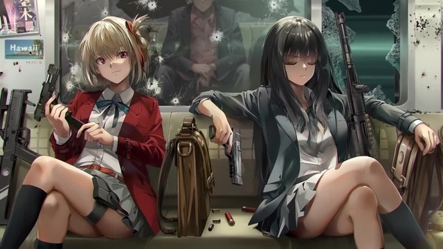 Disturbed - BAD MAN / Lycoris Recoil Chisato & Takina - Coub