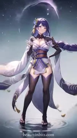 Raiden Shogun 雷電将軍 - Genshin Impact 原神 - Gambare Gambare Senpai AI dance cover - Coub