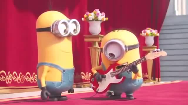 Stuart the Minion plays Eruption with his Super Mega Ukulele - Coub