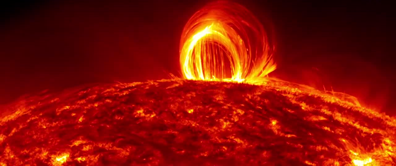 NASA | Fiery Looping Rain on the Sun - Coub