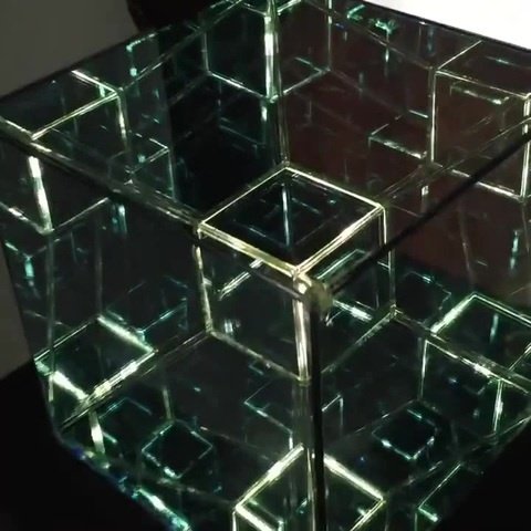 Tesseract - 4th dimension Infinity Mirror Art Sculpture by Nicky Alice ...