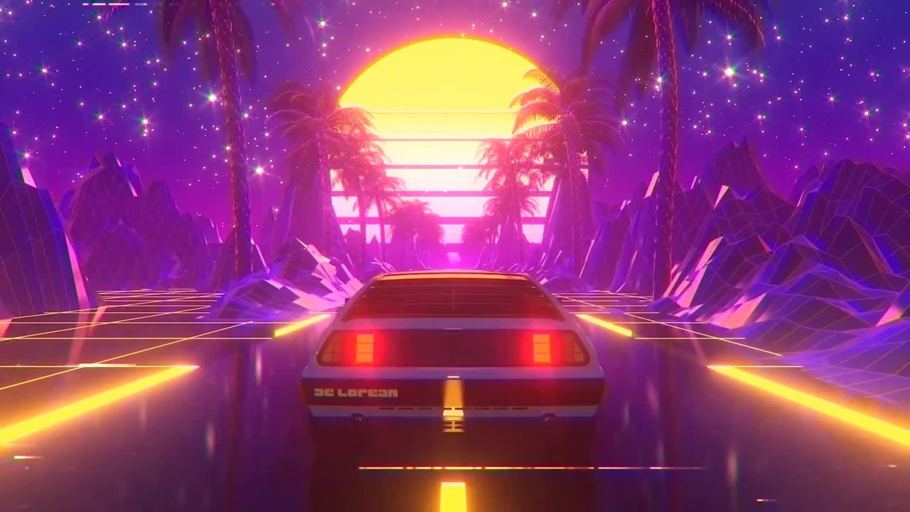 DELOREAN RETROWAVE - Coub