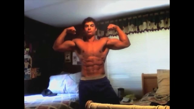 Kirill Chayka 16 years old teen bodybuilder posing practice and flexing his enormous bulking ...