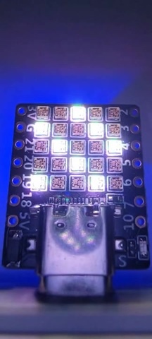 ESP32-C3FH4 + 5X5 ws2812b-1515 (coin-size) - Coub