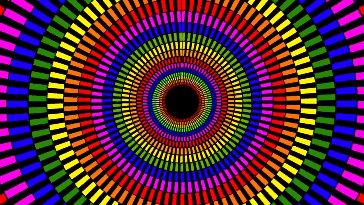 Colorful Psychedelic Spectrum - Optical Illusion - Royalty Free Footage - Coub