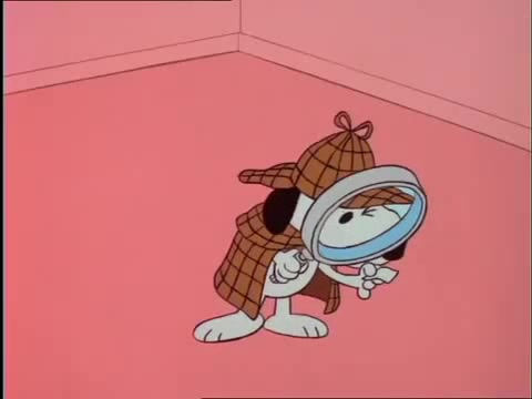 Snoopy scared by Peppermint Patty's burglar mask - Coub
