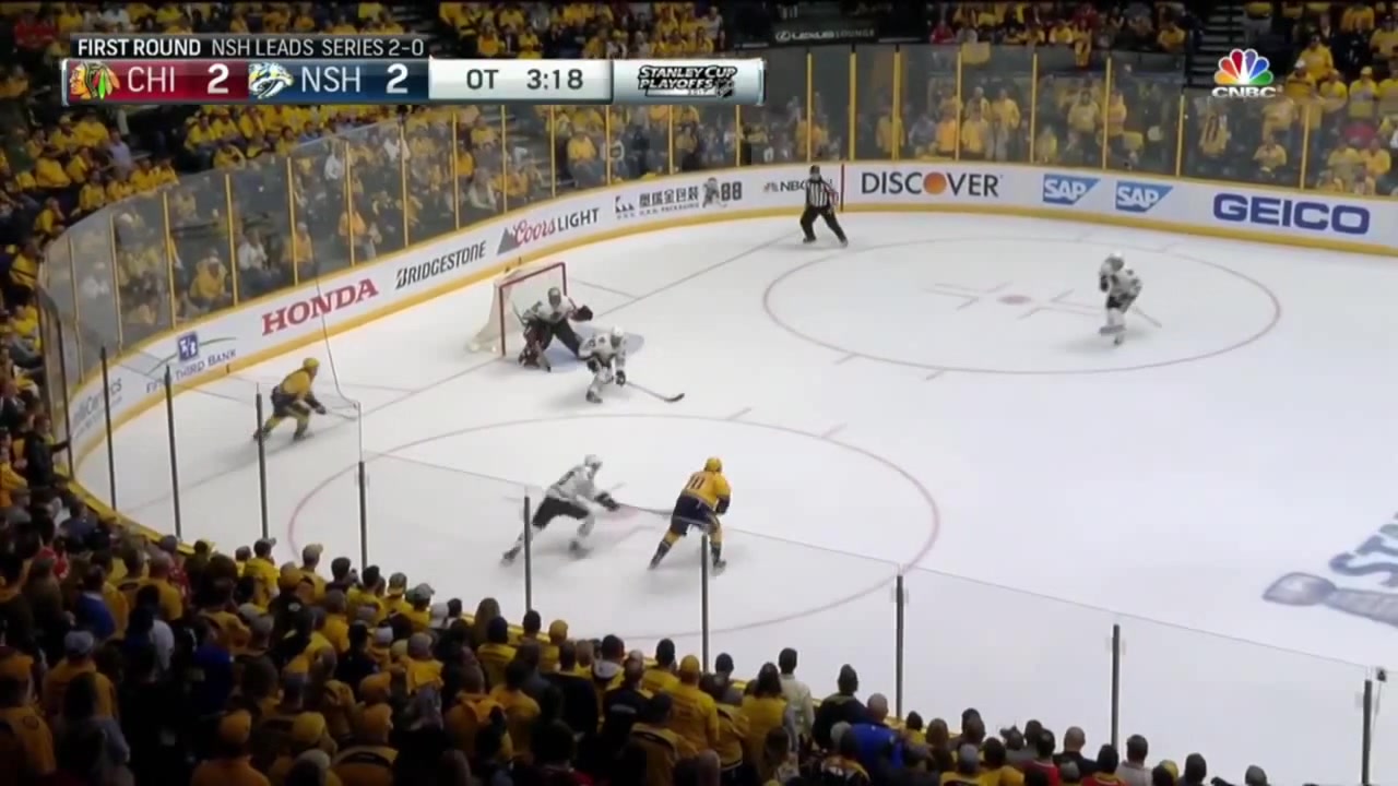 Kevin Fiala Game 3 OT WINNER vs Blackhawks (Apr. 17, 2017) (ALL CALLS ...