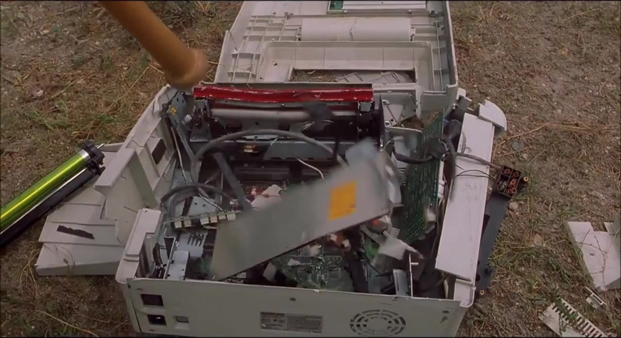 Office Space - Printer Scene (UNCENSORED) Working with Bipolar - Coub