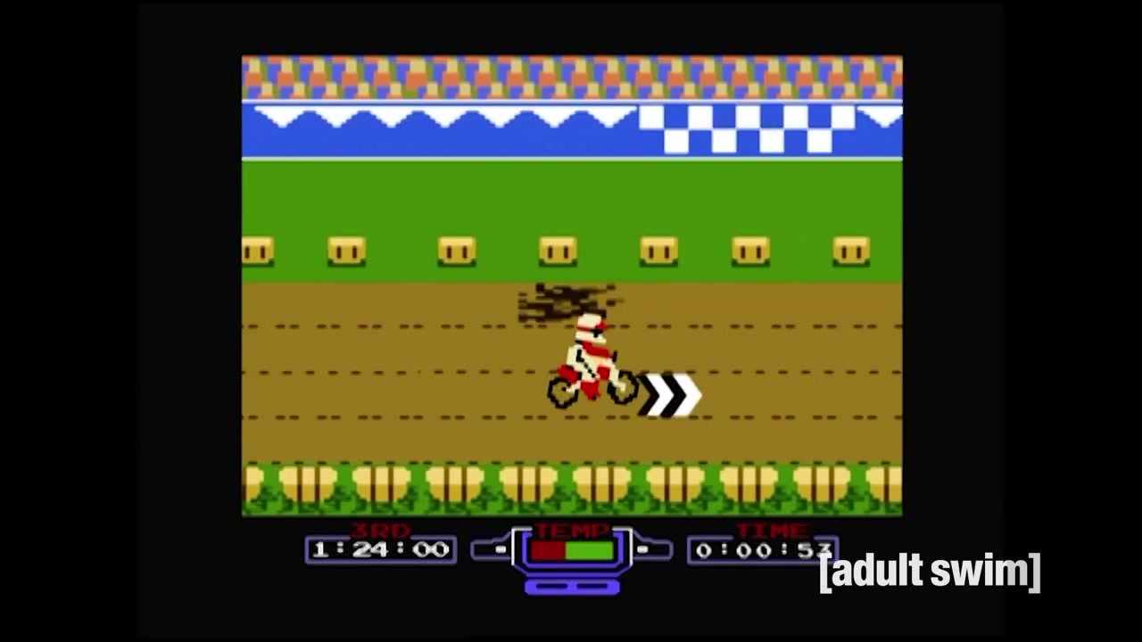 Retro Motorbike Game | Robot Chicken | Adult Swim - Coub