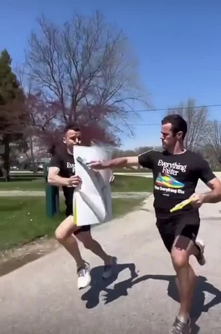 If running is boring as it is - Coub