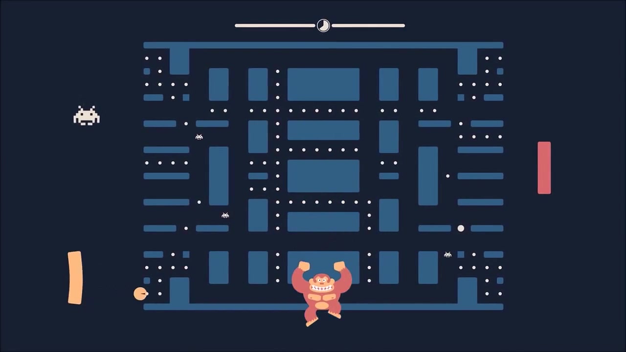 Pacapong - Pacman + Pong + Space Invaders = Awesome! - Coub