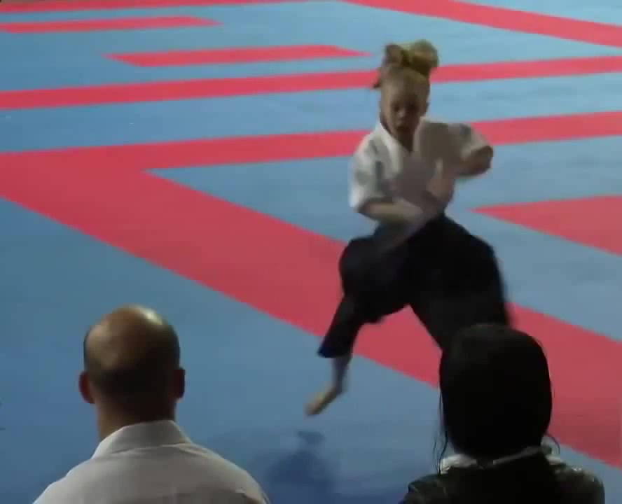 Little Girl does epic Karate Saber Demonstration - Coub