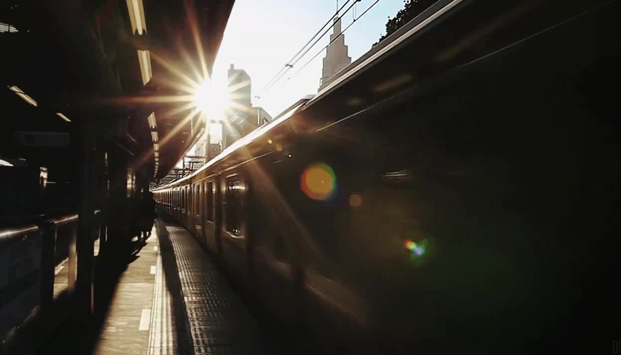 Sunny train station somewhere in Japan. - Coub