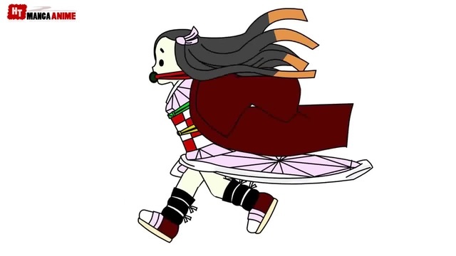 Run, Nezuko, run (White Background) - Coub