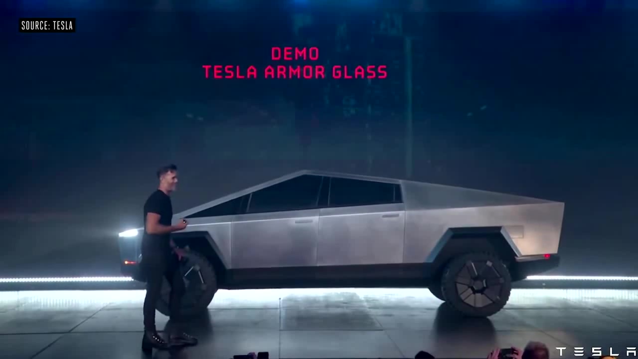 Tesla CyberTruck Glass Fail - Coub
