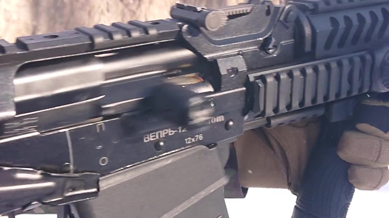 Vepr-12 slowmo reloading - Coub