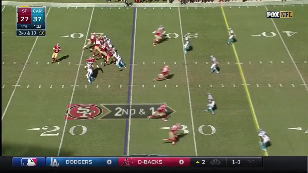 Luke Kuechly intercepts Blaine Gabbert which leads to a Funchess TD ...