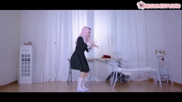 🔥 Kaguya Sama: Love is War【Fujiwara Chika Dance Cosplay】 ED2 - Coub