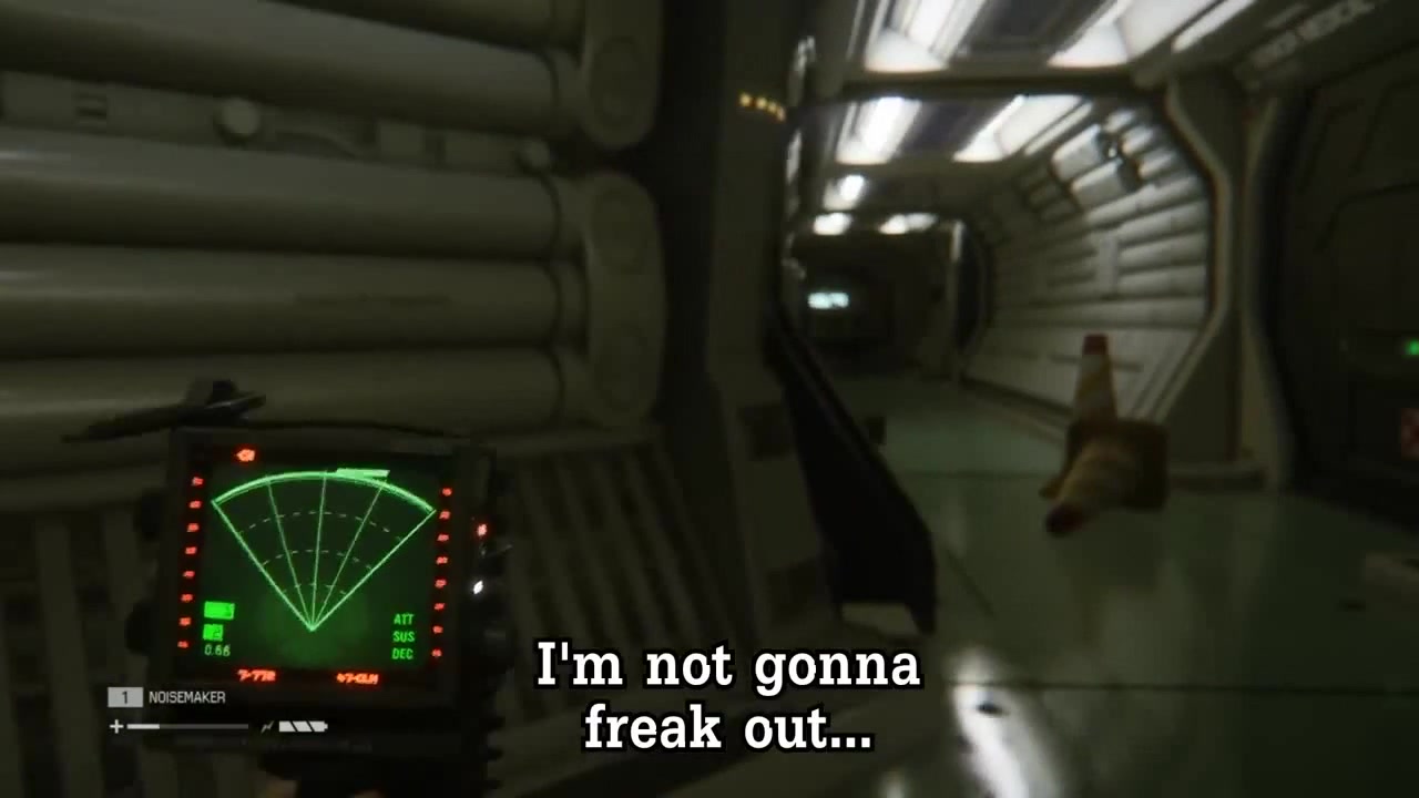 "I'm completely immune to freaking out" - Alien: Isolation (part 3) - Coub