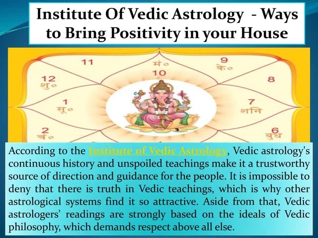 Institute Of Vedic Astrology Ways to Bring Positivity in your House ...