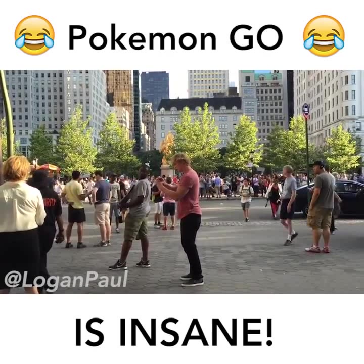 Pokemon Go Prank In Central Park - By Logan Paul - Coub