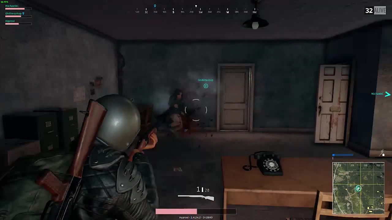 Crazy 3 v 4 inside small building PUBG - Coub