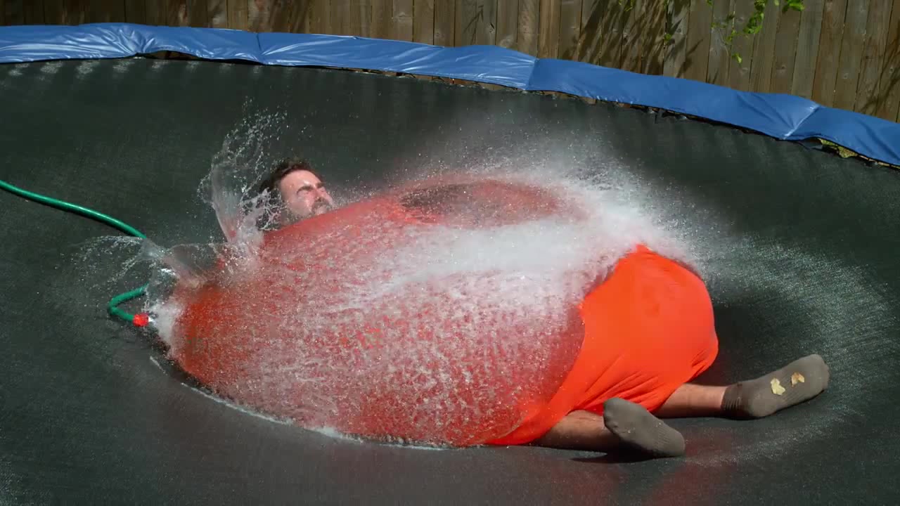Crushed by a Giant 6ft Water Balloon - 4K - The Slow Mo Guys - Coub